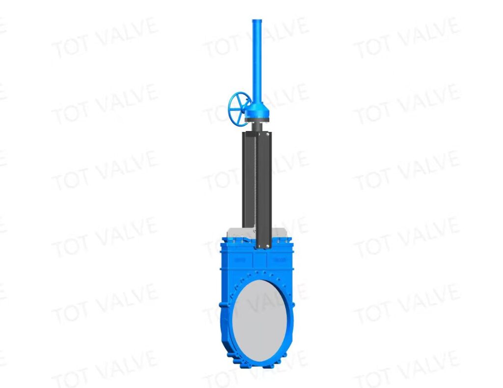 DN1000 Uni-Directional Rising Stem Wafer Manual Handwheel Knife Gate ...