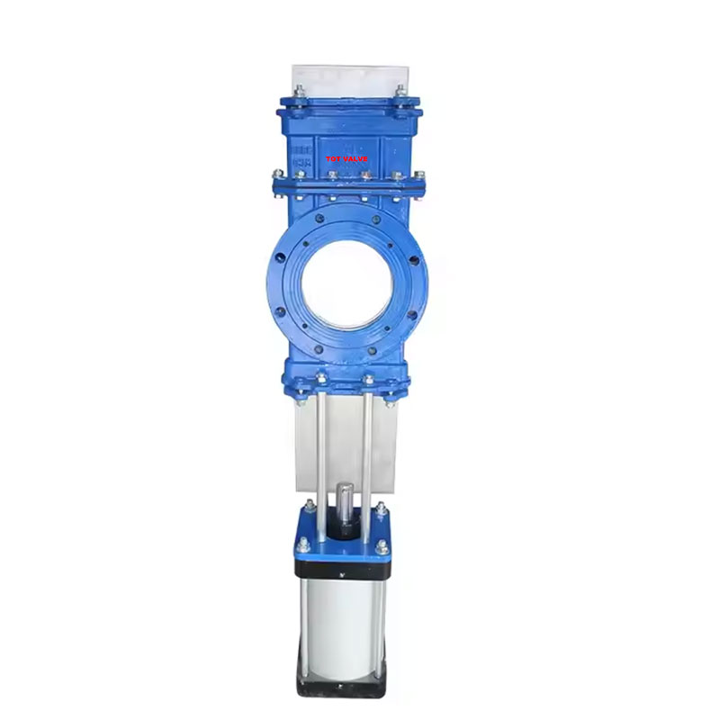 Cast Iron / Ductile Iron Through-Conduit Pneumatic Actuation Knife Gate ...